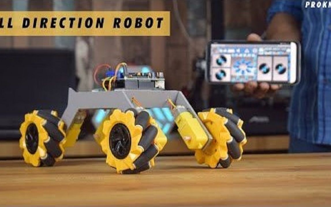 DIY Arduino Mecanum Wheels 机器人 智能手机控制