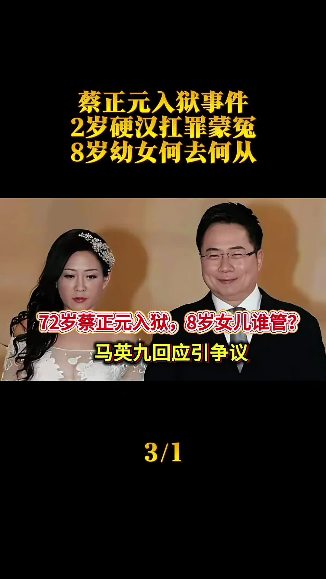 蔡正元入狱事件:72岁硬汉扛罪蒙冤,8岁幼女何去何从