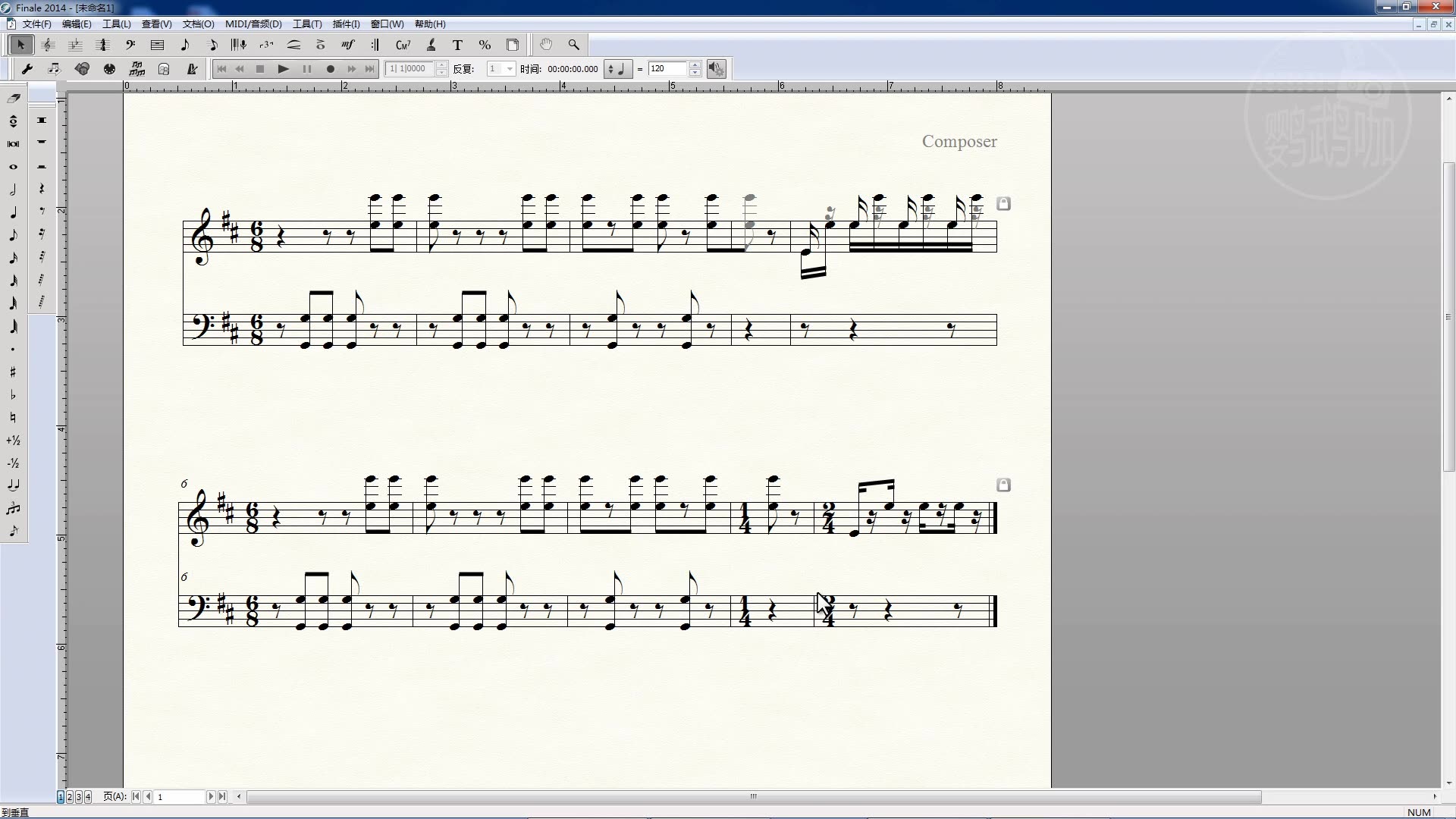 Finale打谱软件教程45 跨小节线音符相连制作