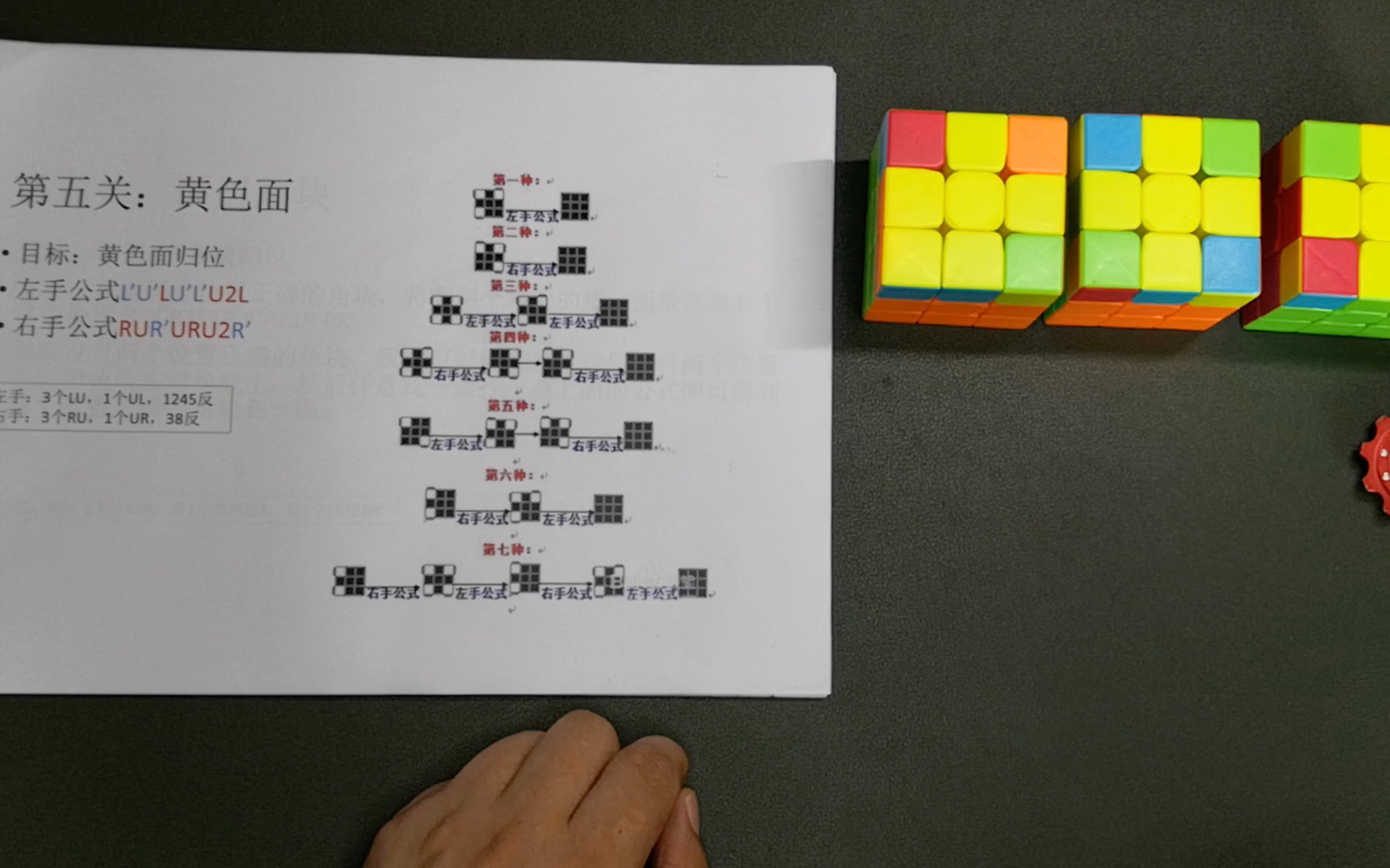 M009 魔方系列之三阶魔方入门-第5关黄色面