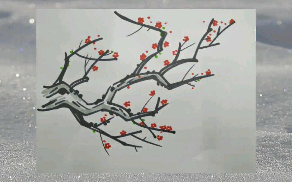简笔画梅花,简单好学,讲解详细。