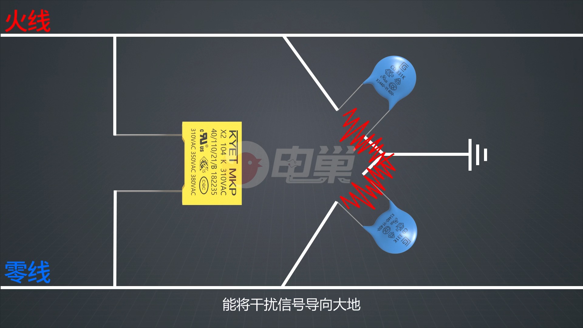 为什么说X电容滤除的是差模干扰,Y电容滤除的是共模干扰