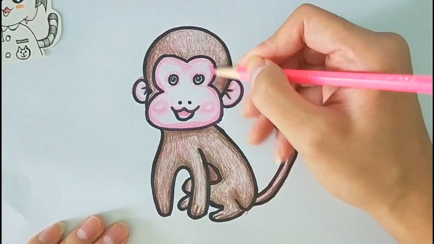可爱的猴子画法,这样画更简单好看!