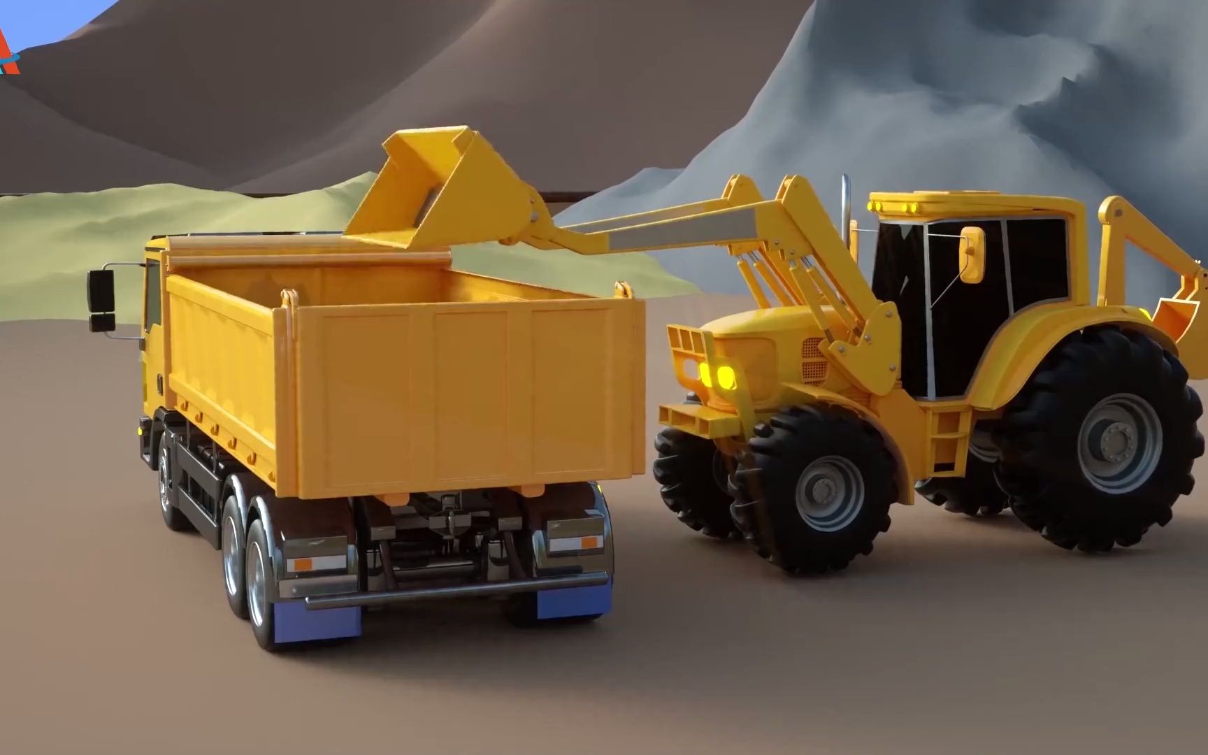 汽车世界之工程车易趣园 第1季_08 推土机建房子