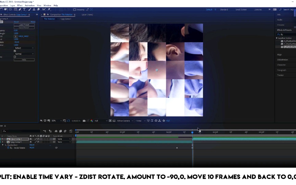 【AE教程】多方格平铺旋转