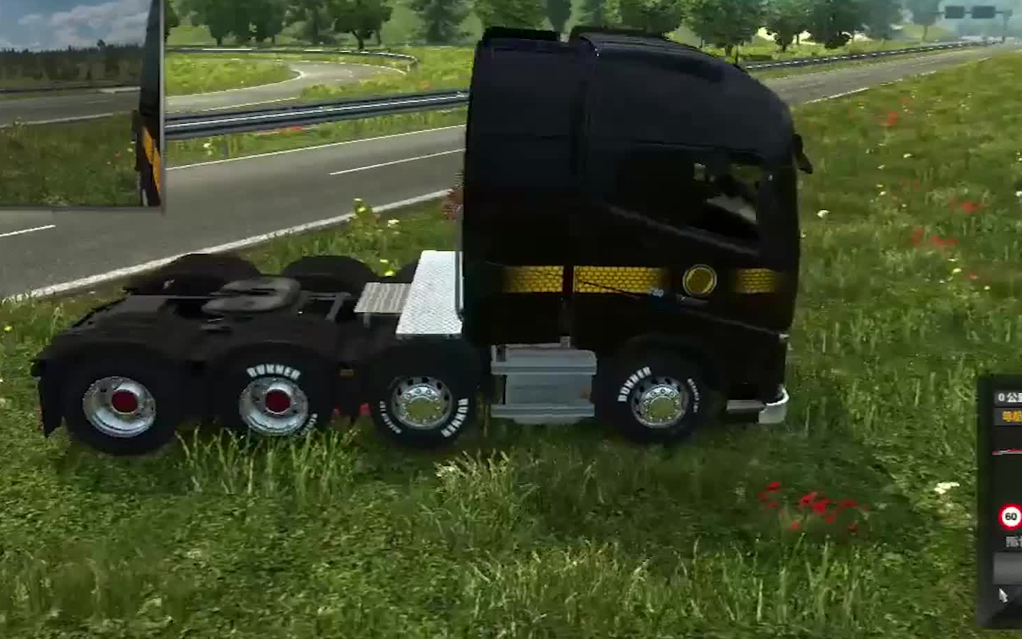 在欧卡2中开着卡车以150KM/H的速度向护栏撞过去会怎么样