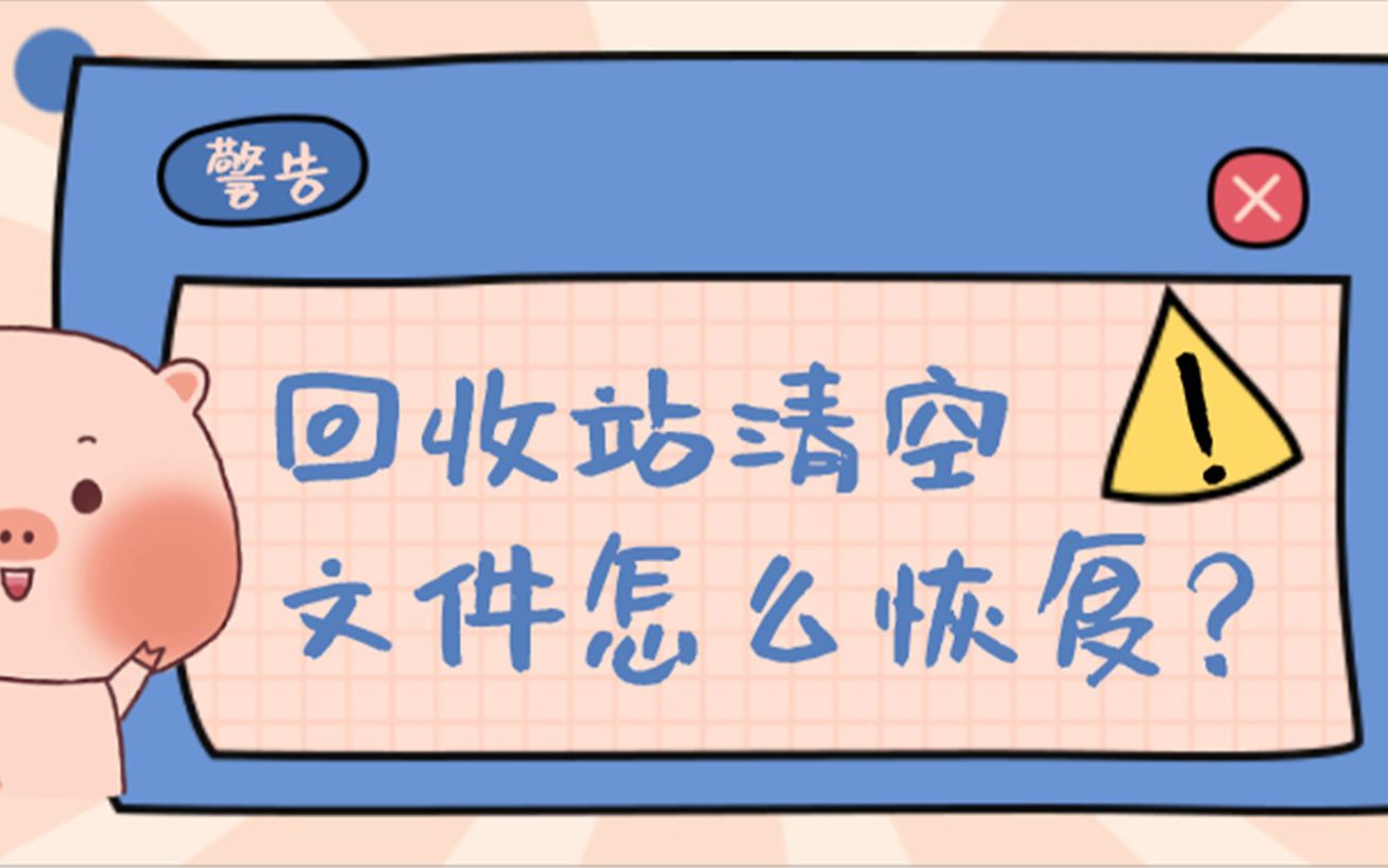 误清空电脑回收站,丢失的文件如何恢复?