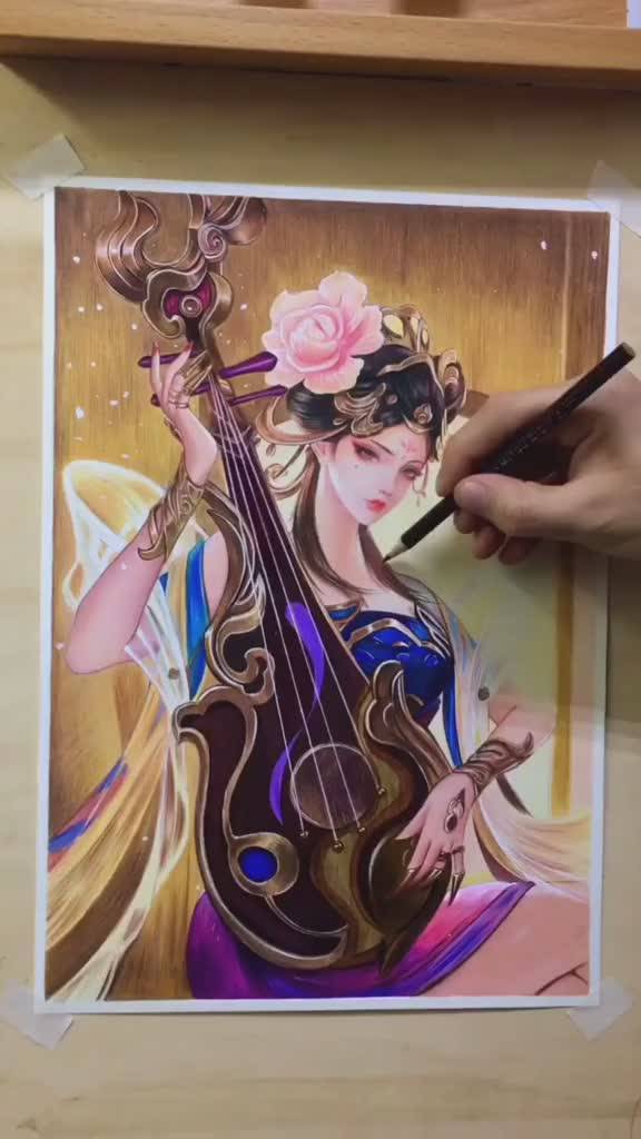 画完喽 装好画框 给网友快递发走