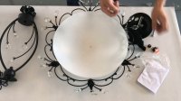 DW-D1208-花瓣玻璃系列玻璃更换灯具安装