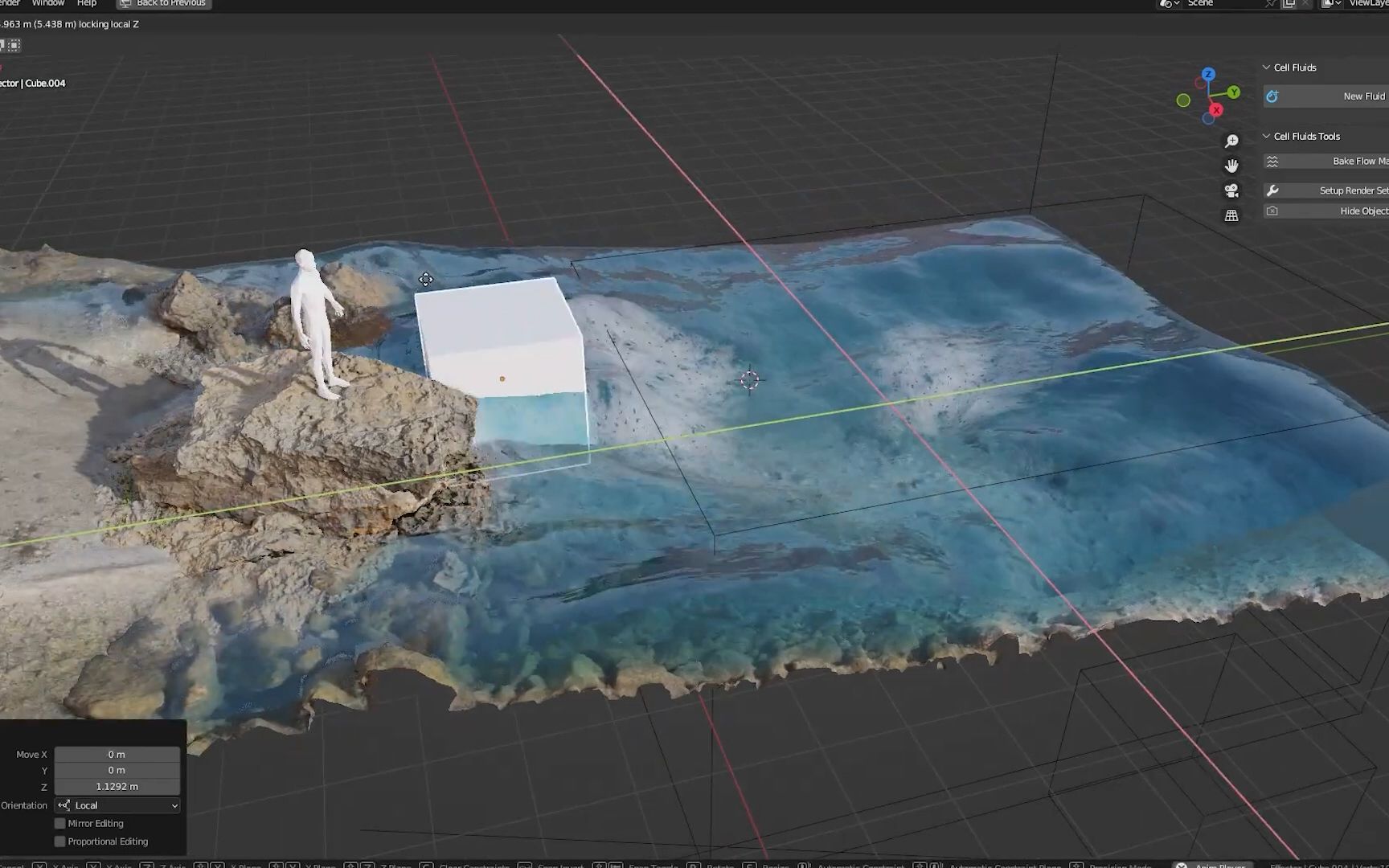 Blender水流特效动画模拟插件 Cell Fluids v1.0.1