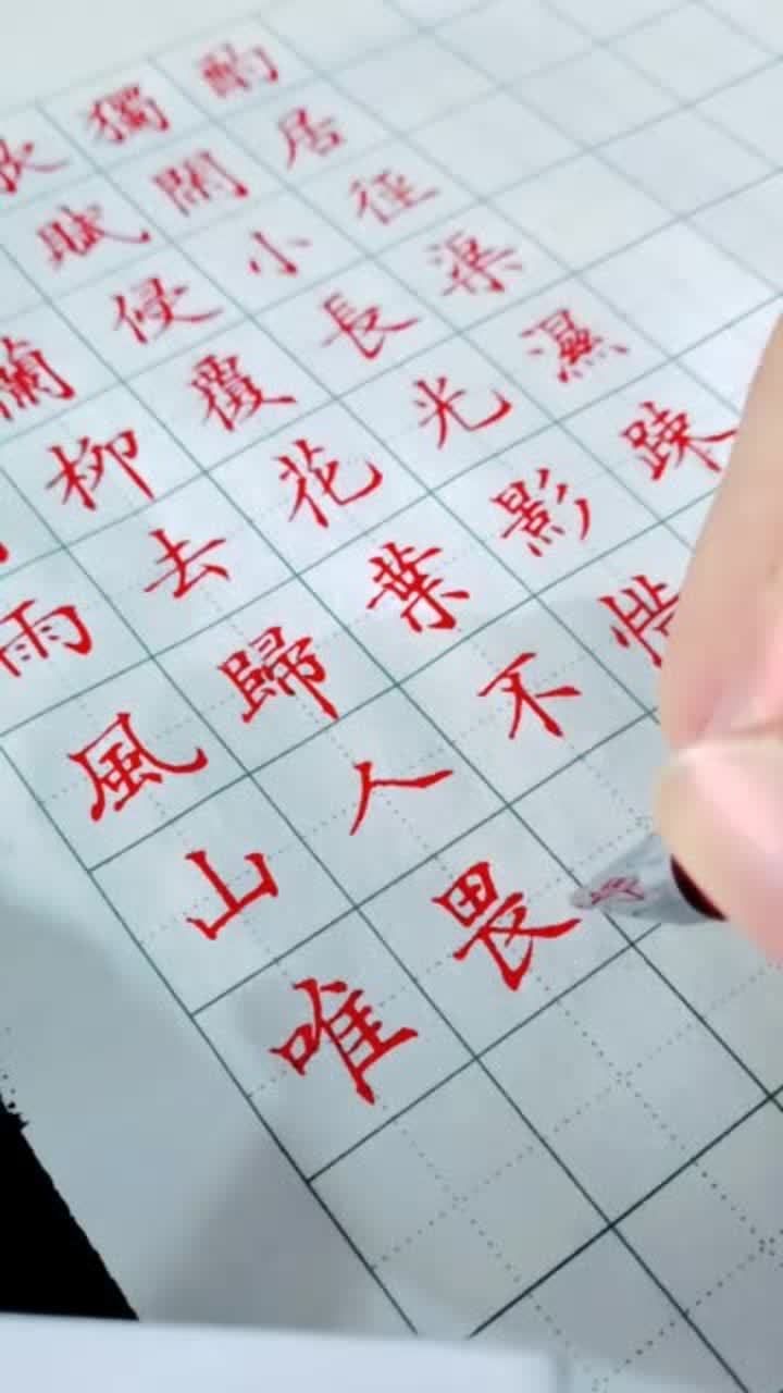 硬笔书法练习 #硬笔书法教学视频全集