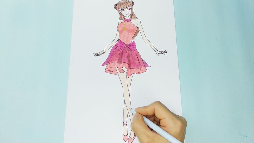 精灵梦叶罗丽之齐娜简笔画,齐娜穿上这身衣服像明星吗?