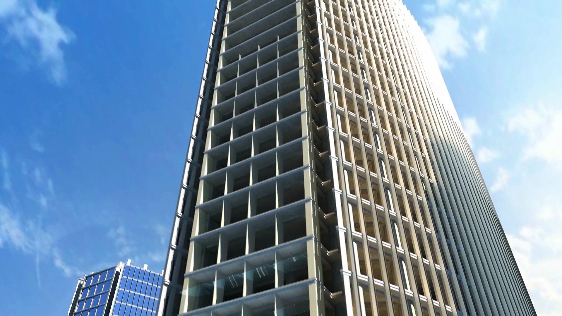 建筑生长动画,喜欢的可以点下关注哦