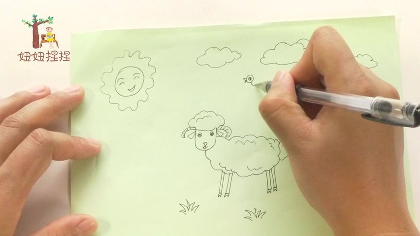 简笔画:绵羊的画法教程,讲解详细,有趣好玩,一起来画吧!