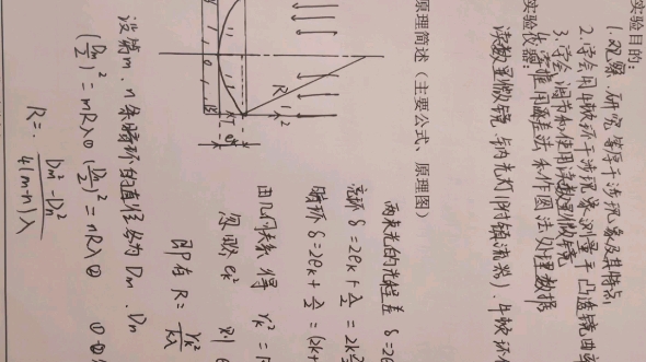 用读数显微镜观测牛顿环