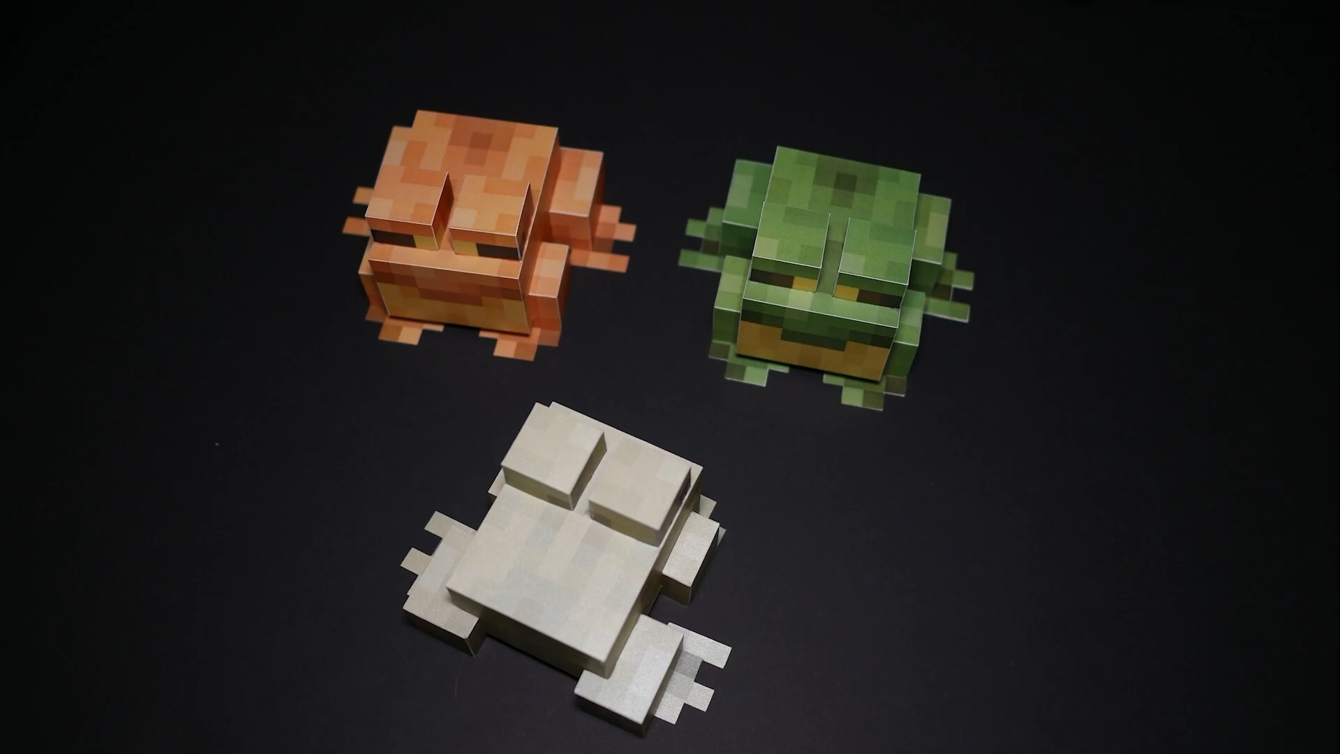 千纸鹿 我的世界蝌蚪纸模手工DIY