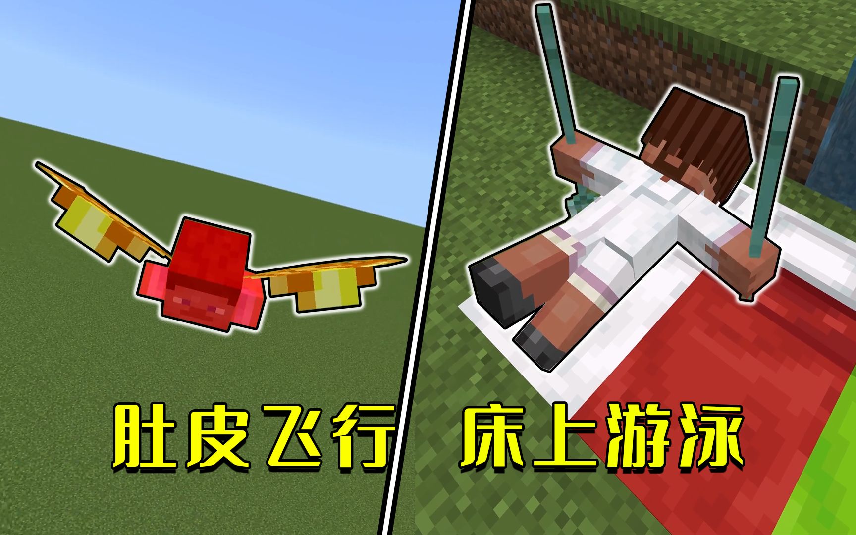 我的世界:基岩版再现神“Bug”,鞘翅原地飞行_单机游戏热门视频