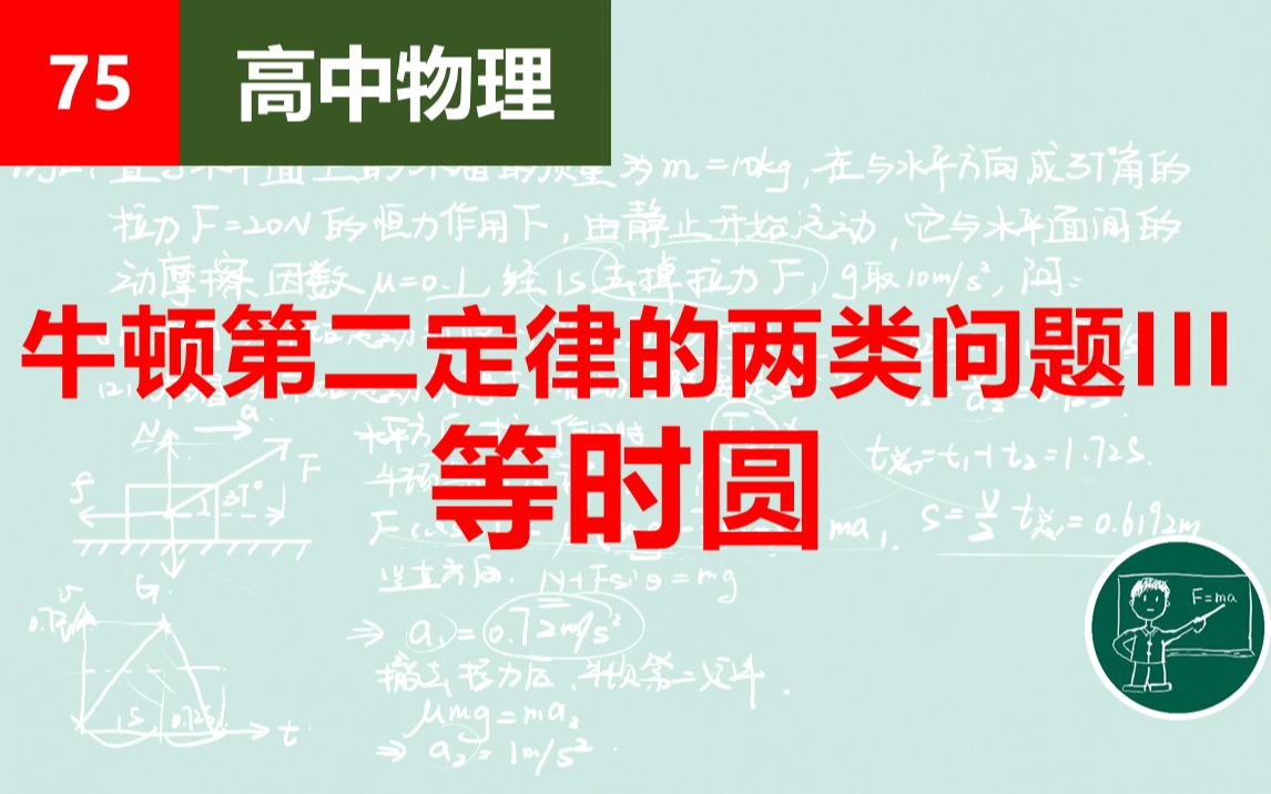 【高中物理】75牛顿第二定律的两类问题III等时圆