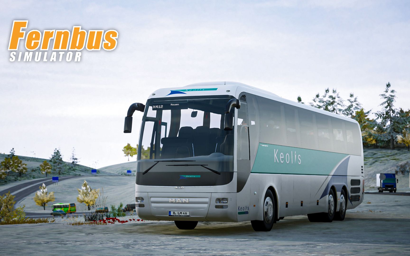 长途客车模拟 #196:冻死乘客系列 雪中走错路/路边开门休息 | Fernbus ...