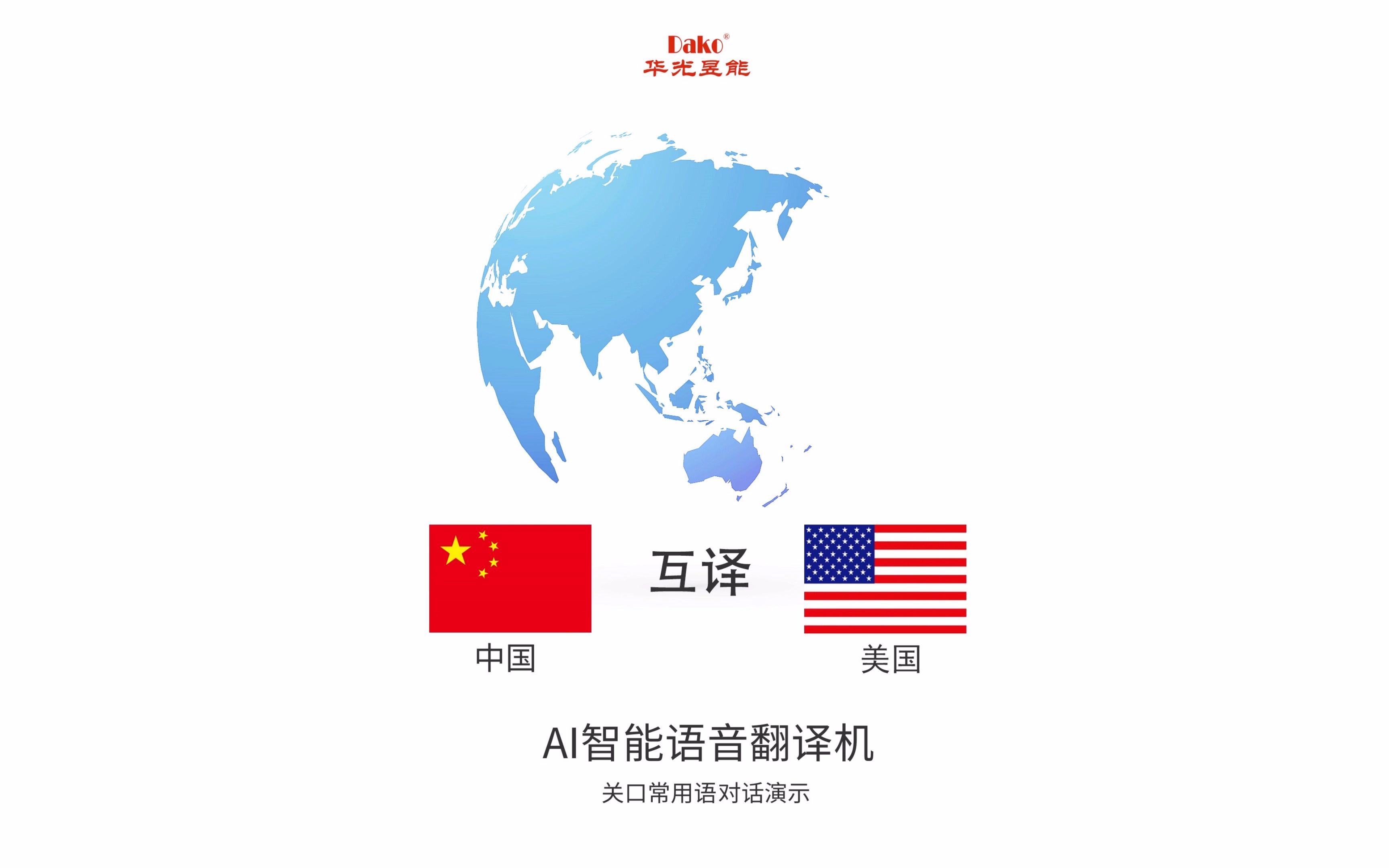 ...语音翻译机, AI同声传译机,AI多语种同声传译机,进出关口常用语演示