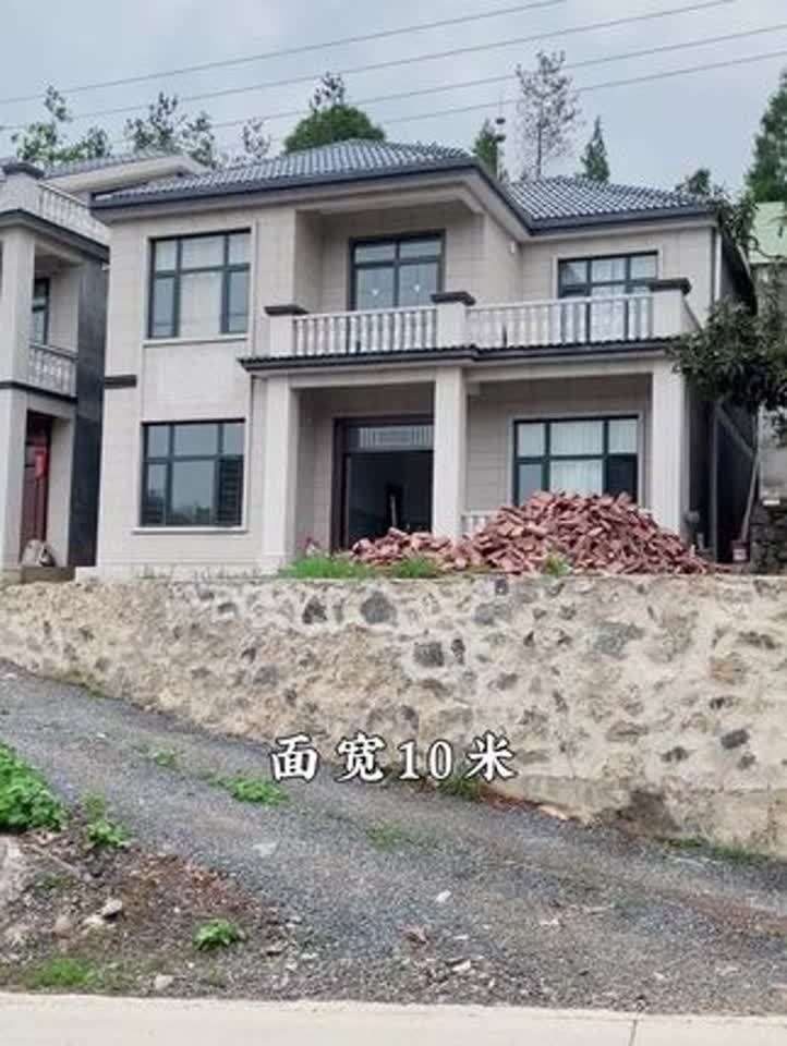 面宽10米,看看这个设计如何?有全套图纸,建房可参考#农村自建房 #...