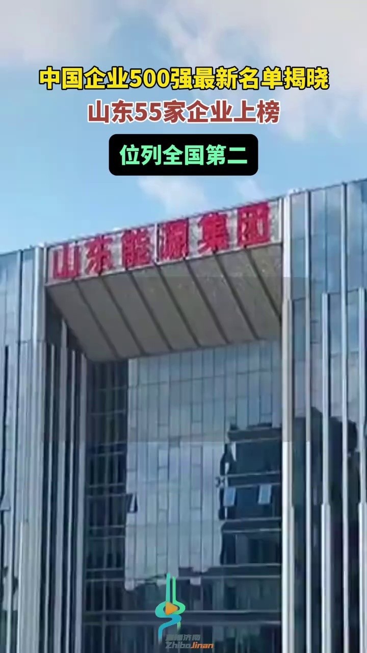 中国企业500强最新名单揭晓,山东55家企业上榜