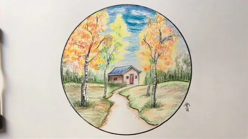 彩铅简笔画:教大家绘画风景画