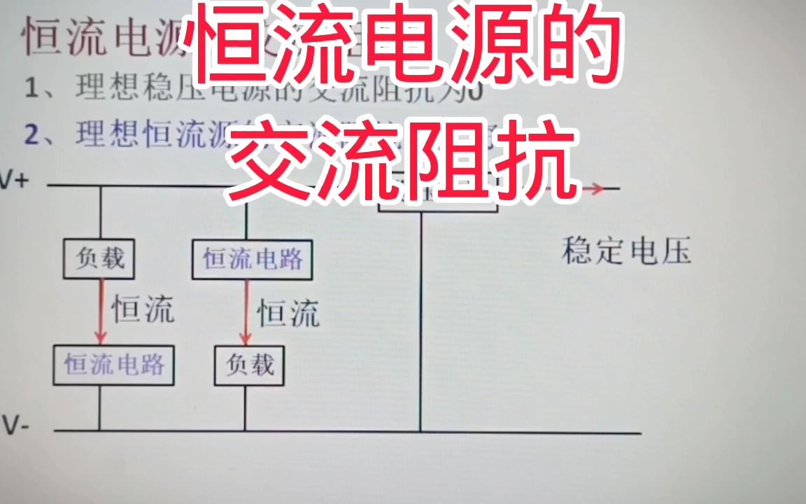 382-理想恒流电源的交流阻抗应该是无穷大,看了原理再看应用