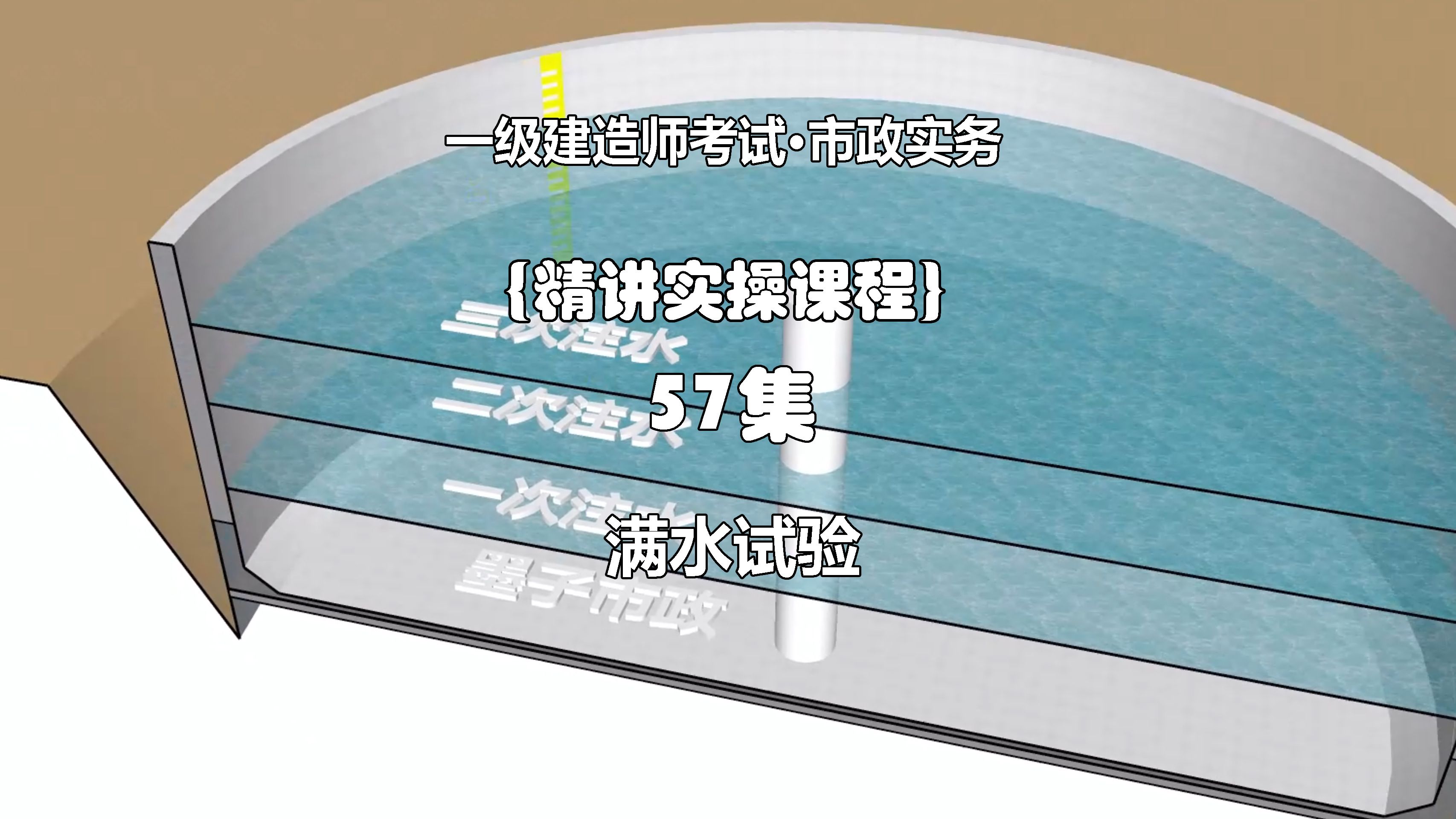 2024年墨子市政一级建造师精讲课程·57集·水池基础施工与满水实验