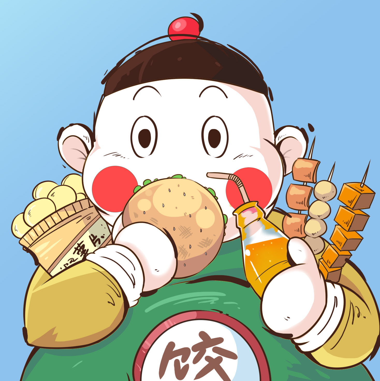 饺子的双下巴 