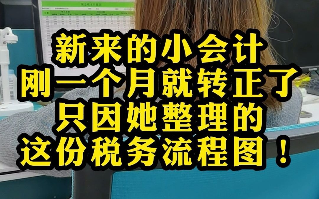 小会计刚来满一个月,就转正了,只因为她整理的这份流程图 ! 大家都...