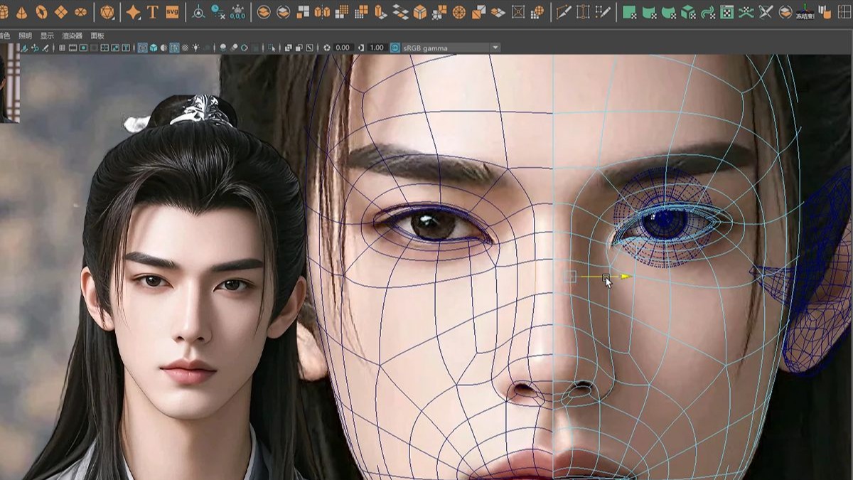 ...人物建模】—《凡人修仙传》韩立人物模型布线超详细教程,3D动漫...