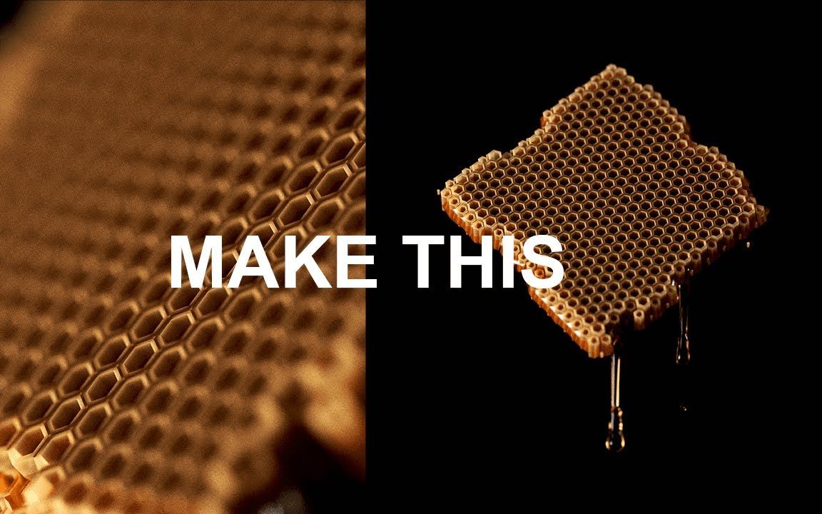 【野生字幕】C4D Redshift教程|蜂蜜建模以及渲染教程|Rs渲染教程