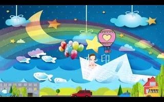 让我们荡起双桨 配乐成品led背景视频素材