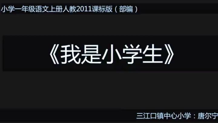 《我是小学生》一上语文优质公开课 课堂实录(含教案课件)