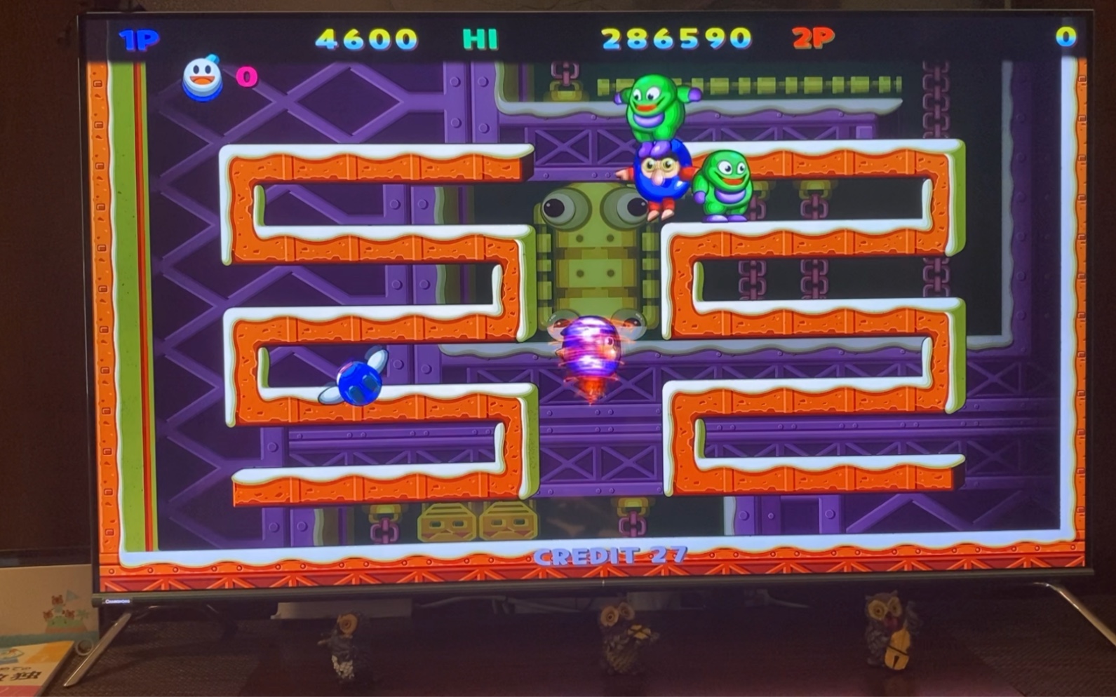 旋转跳跃我看不见!雪人兄弟16-30关(内含金手指)_哔哩哔哩bilibili_童年...