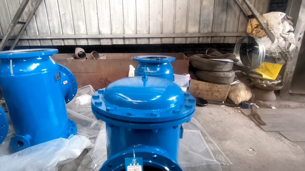 SRBA篮式过滤器 立式直通除污器 管道水泵卧式角通反冲洗除污器 ...