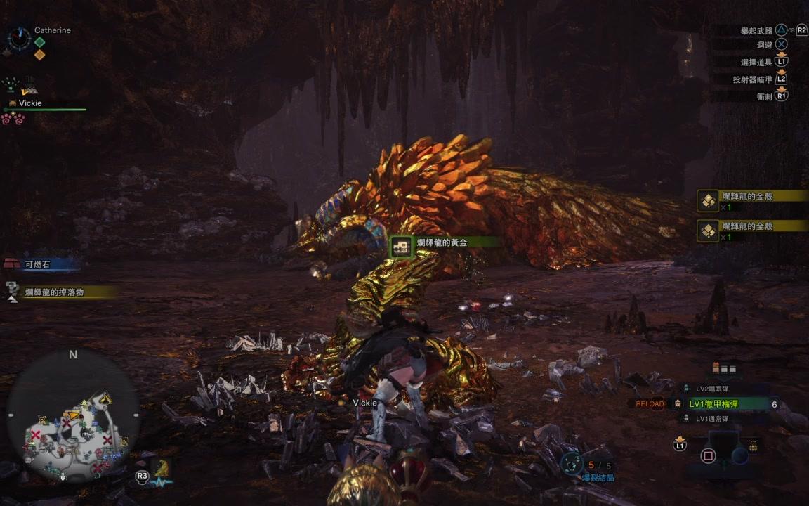 【MHW】烂辉龙 Lv.1 刷玉流程(2种出生地)轻弩爆弹版 破坏大角的...