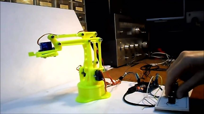 技术宅 手工帝 创意DIY:Arduino 3D打印机器手臂