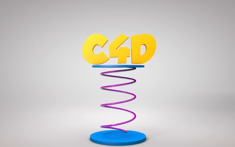 如何用c4d去制作一个弹簧跳动的小知识