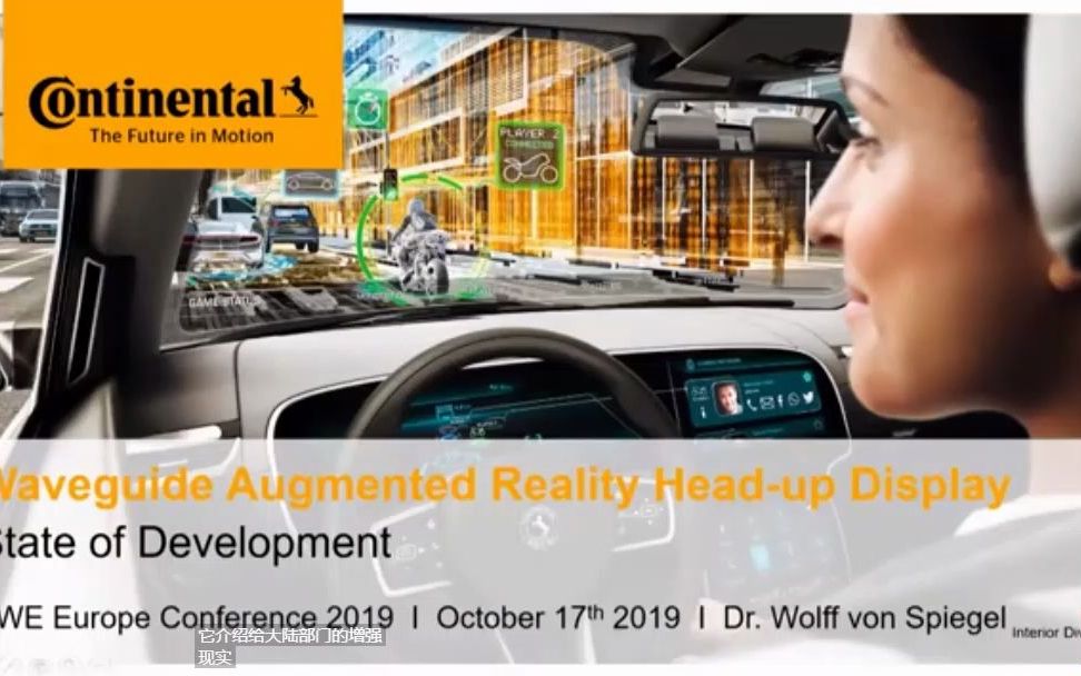 Wolff von Spiegel (Continental Automotive):全息波导AR HUD 显示器的...