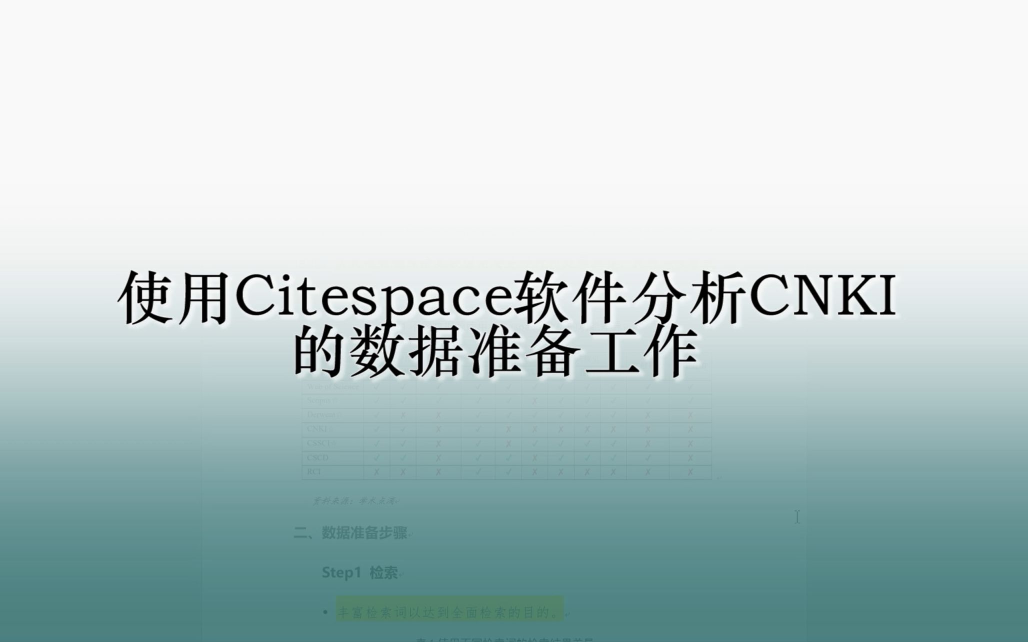 【02】Citespace分析CNKI的数据准备