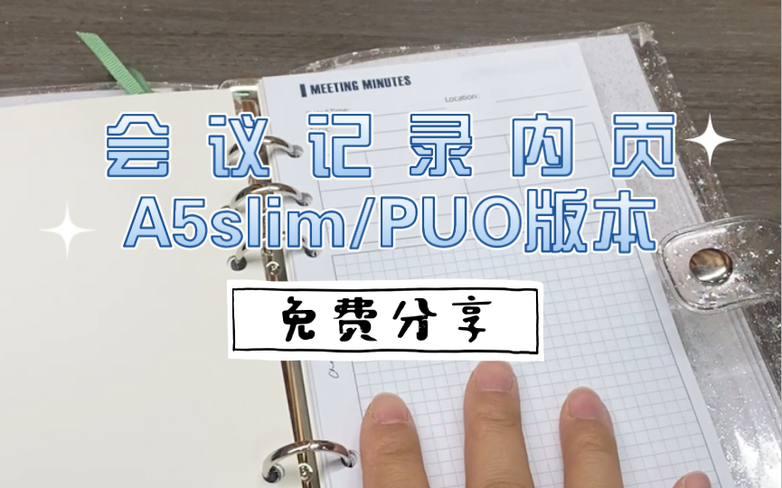 活页手帐内页分享|A5slim/PUO活页会议记录|各种规格巨贴心