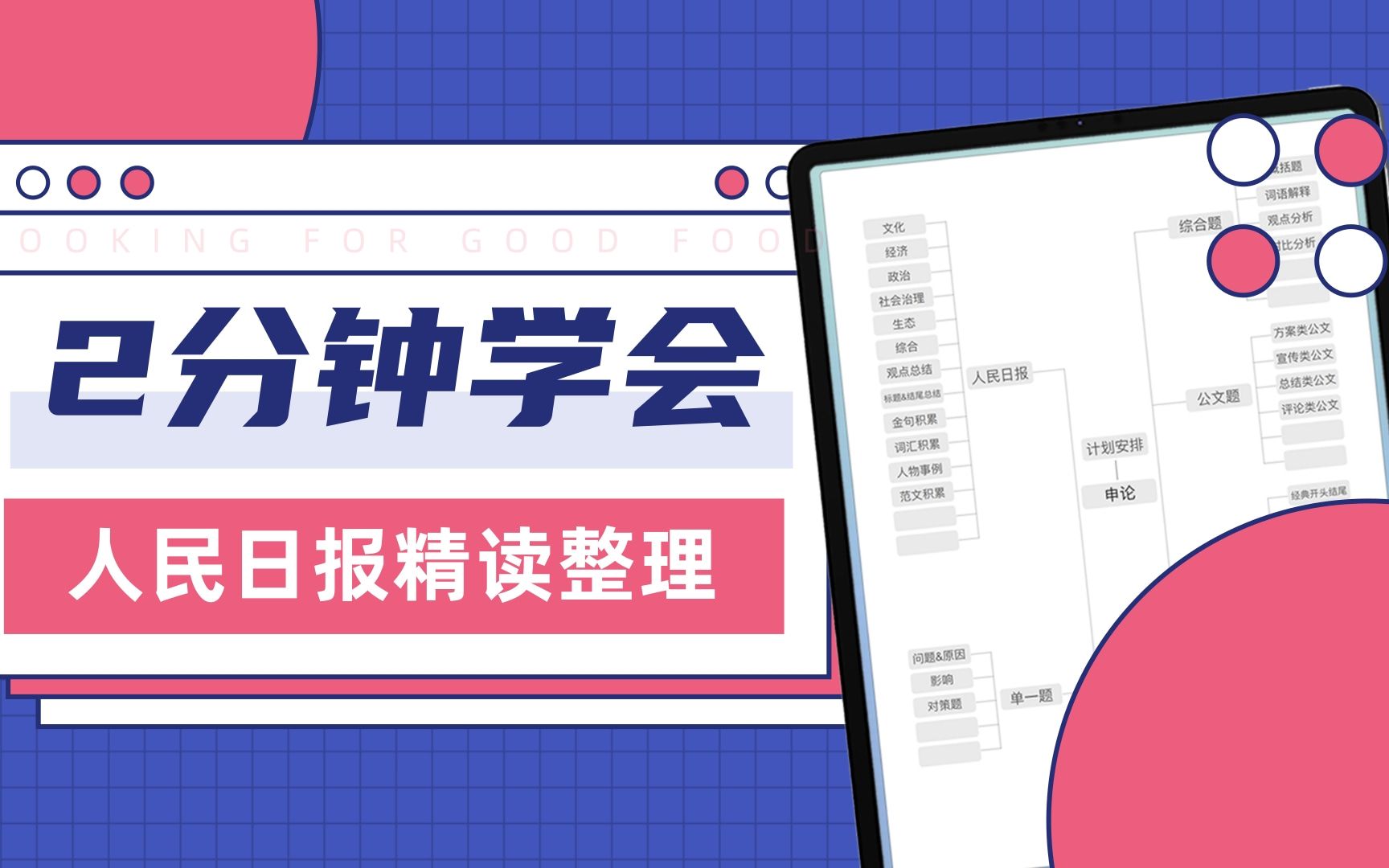2分钟学会人民日报精读整理|公考专用电子笔记+电子错题本
