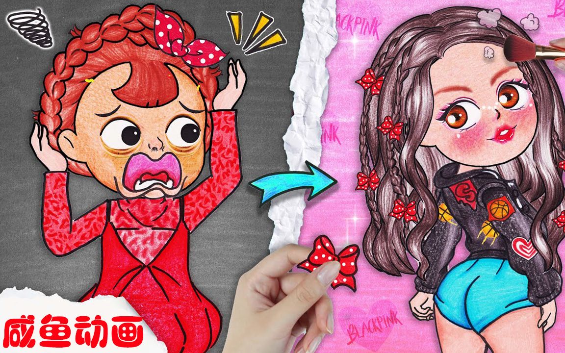 趣味定格动画:女明星小美熬夜刷短视频长痘痘了,这可怎么办呢?