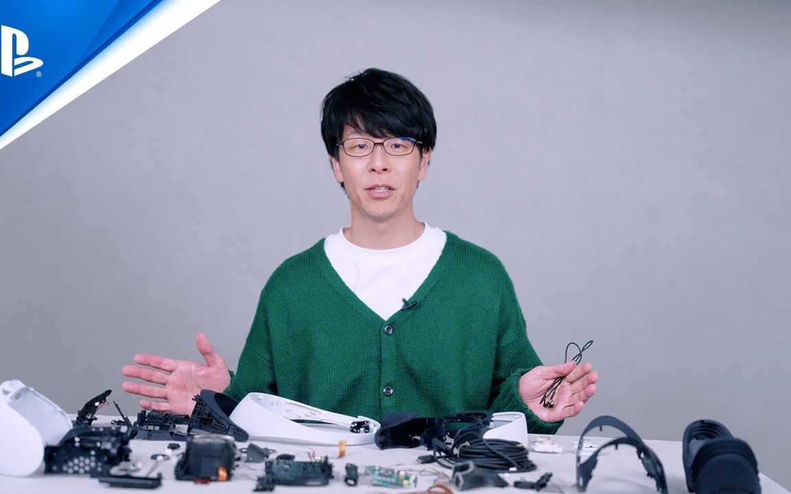 索尼新一代虚拟现实外设PS VR2头戴显示器官方拆机讲解视频