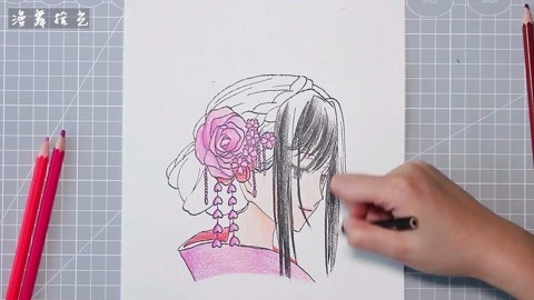一学就会的动漫彩铅画,简单好学,美少女的自我养成记