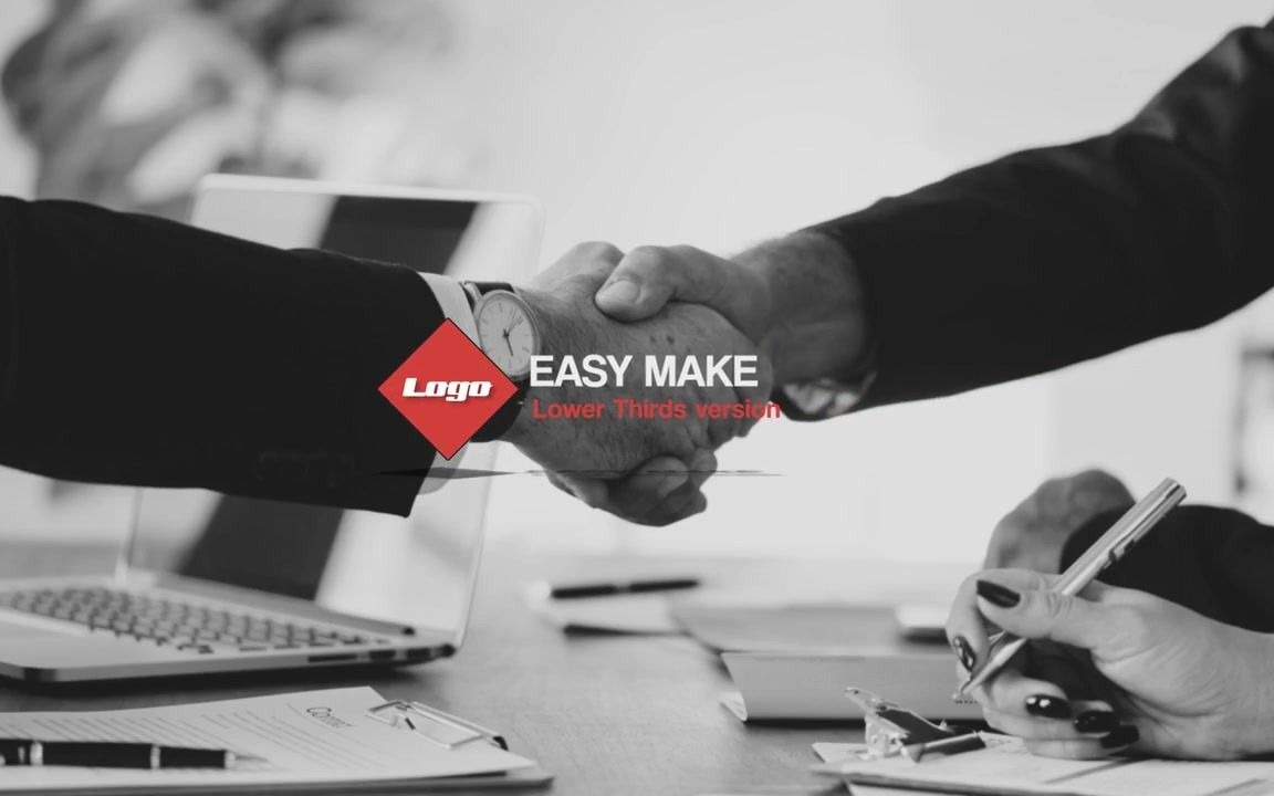 2个简单的动画Logo展示AE模板