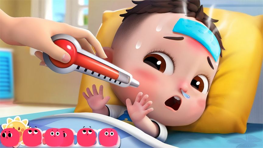 儿童动画:孩子感冒打喷嚏怎么办?小孩看起来感冒很难受怎么办