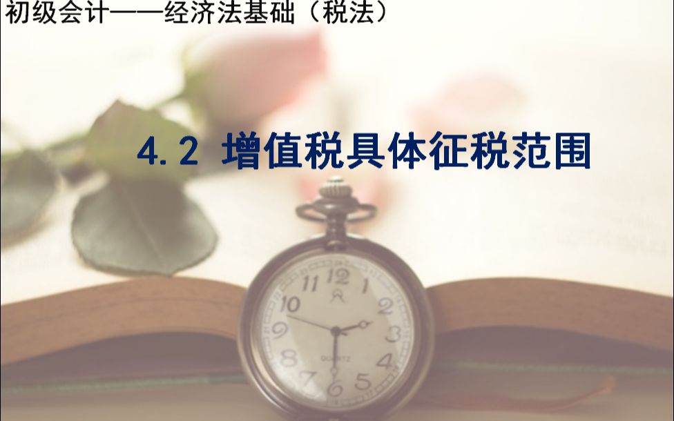 4.2增值税具体征税范围